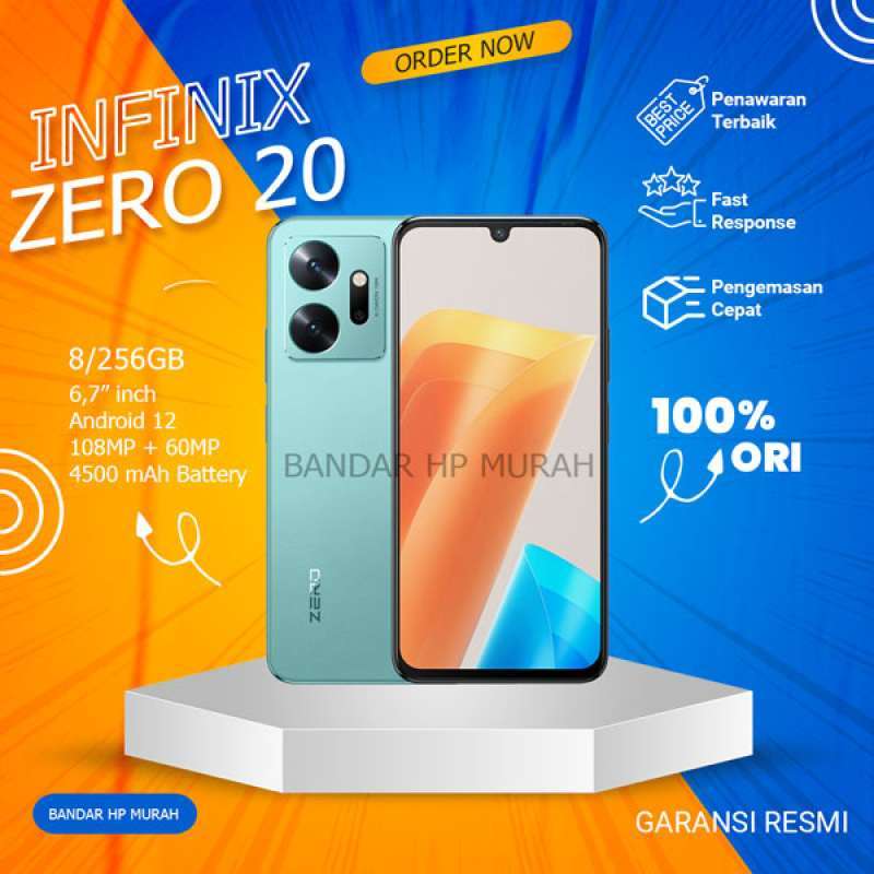 Promo Infinix Zero 20 8/256 RAM 8 ROM 256 GB 8GB 256GB Original HP ...