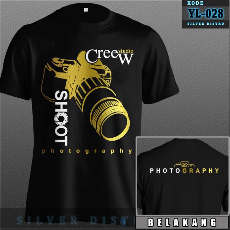 Jual Kaos Photography Creew Foto Studio Yl-028 T-shirt Photo Fotografi Baju Fotografer Tebal 24s ...