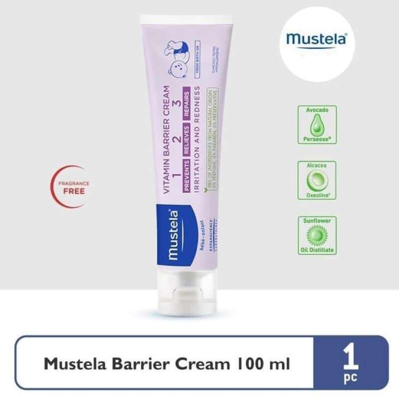 Promo Mustela Barrier Cream / Diaper Rash Cream Ruam Popok 100Ml 100 Ml ...