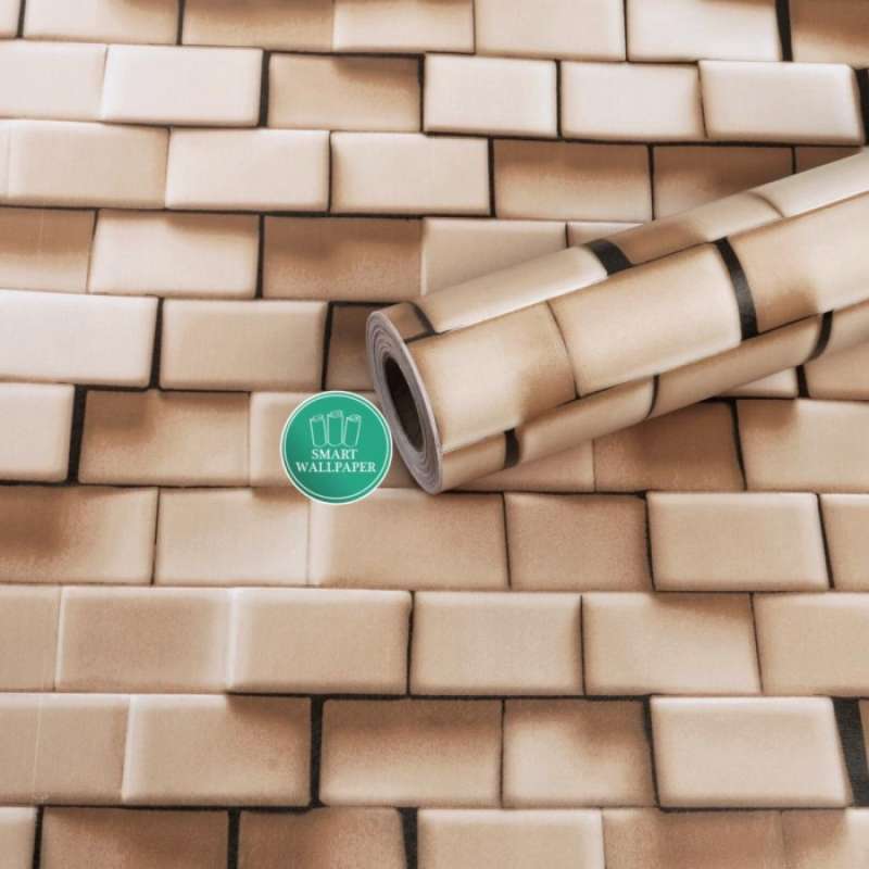 Jual 3d Batu Alam Cream Minimalis | Wallpaper 45 Cm X 10 M Di Seller ...