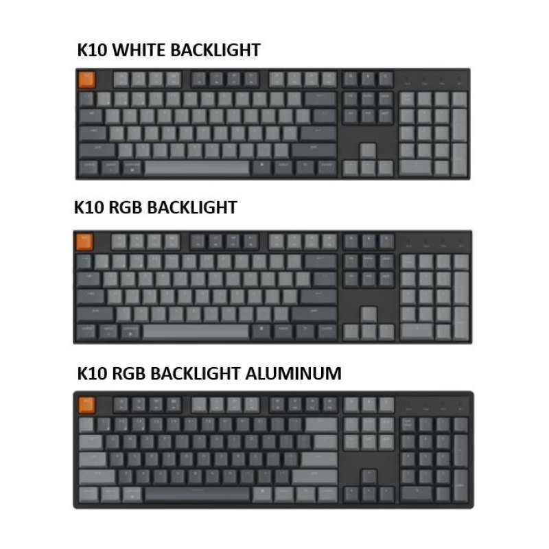 Promo Keychron K10 FULL SIZE RGB Backlight ALUMINUM GATERON Hot ...