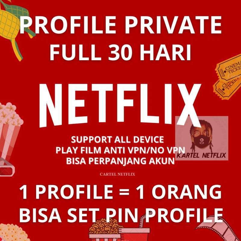 Promo NETFLIX 1 BULAN PRIVATE PROFILE NETFLIX PRIVATE PROFILE NETFLIX TERMURAH FULL GARANSI NO ...