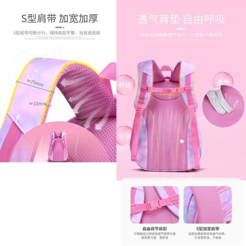 Jual Tas Ransel Sekolah Anak Perempuan Tas Sekolah Anak Anti Air Model Korea Import Tebal Di ...