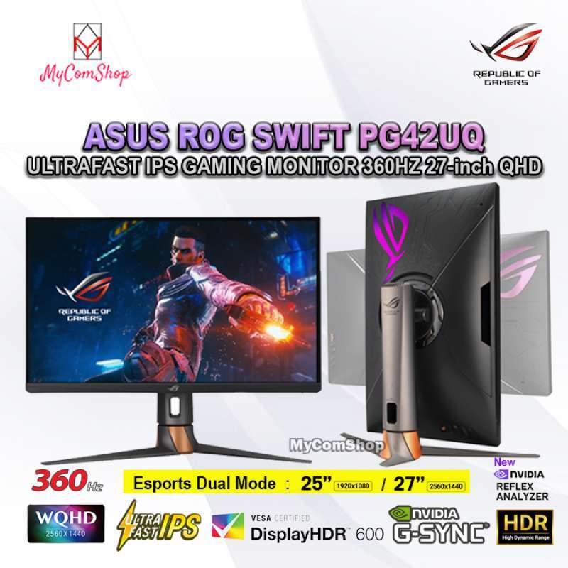 Jual ASUS ROG SWIFT PG27AQN 27 INCH ULTRA FAST IPS GAMING MONITOR QHD ...