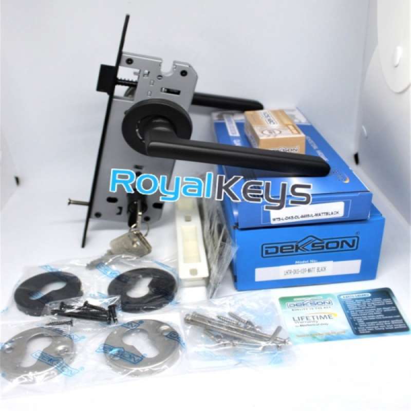 Promo Paket Set Handle Dekson Dekkson Lhtr 0039 Black Hitam Pintu Kayu ...