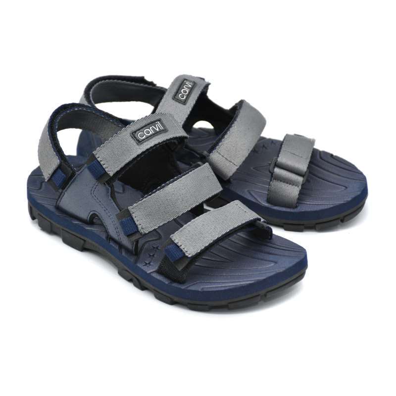 Jual Carvil Sandal Gunung Pria Trisula-gm Grey/navy Di Seller Carvil ...