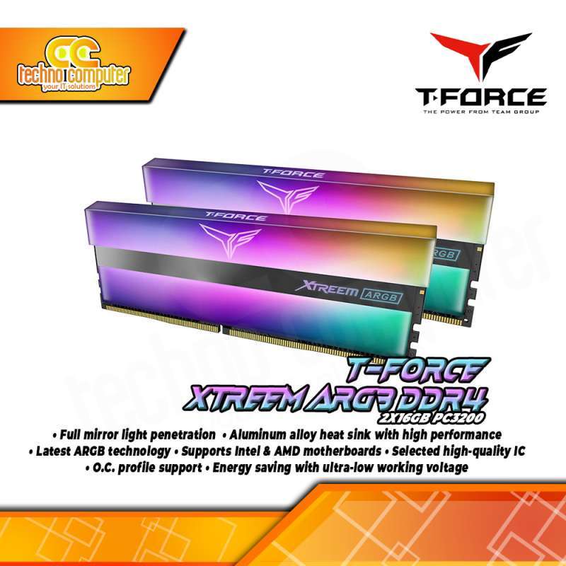 Jual RAM DDR4 TEAM T-FORCE XTREEM ARGB 32GB (2x16GB) Kit 3200MHz di ...