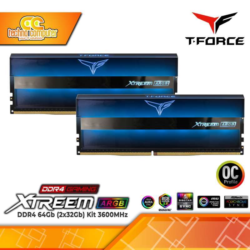 Jual RAM DDR4 TEAM T-FORCE XTREEM ARGB 64GB (2x32GB) Kit 3600MHz di ...