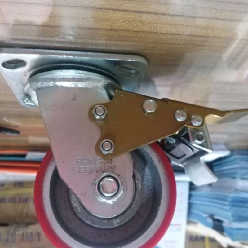 Promo roda pu 5 inch rem ranger germani heavy duty/troli/rak Diskon 23% ...