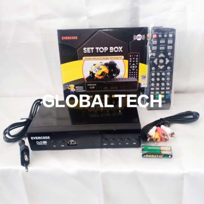 Jual EVERCOSS SET TOP BOX DVB-T2 TV Digital Full HD Wifi Youtube STB ...