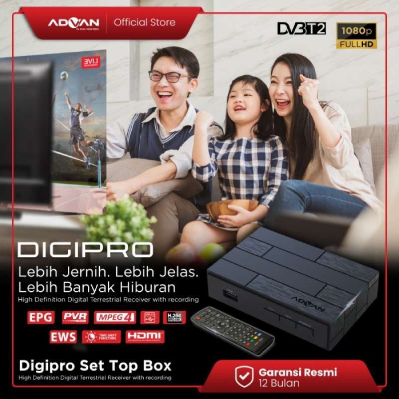Jual STB ADVAN Digipro Full HD 1080p Set Top Box TV Digital Receiver di ...