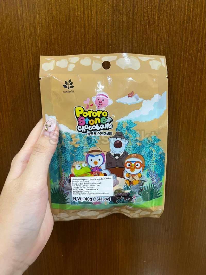Jual PORORO STONE CHOCOBALLS / PORORO CHOCOLATE PEANUT DINOSAUR EGG ...