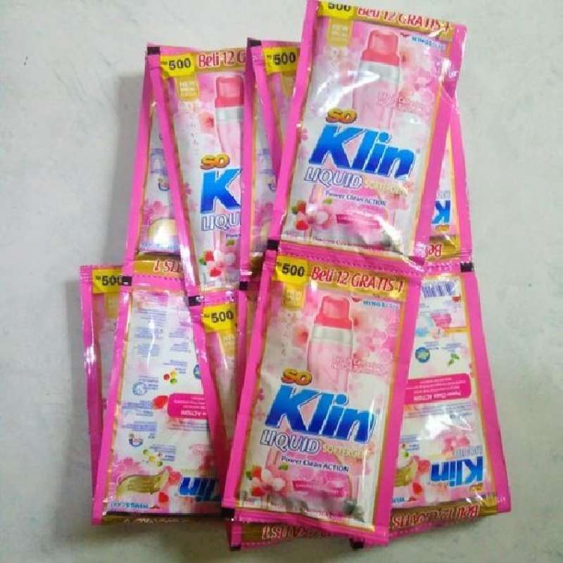 Jual So Klin Liquid 23ml Isi 126sachet/Sabun Pembersih/Laundry/Deterjen ...