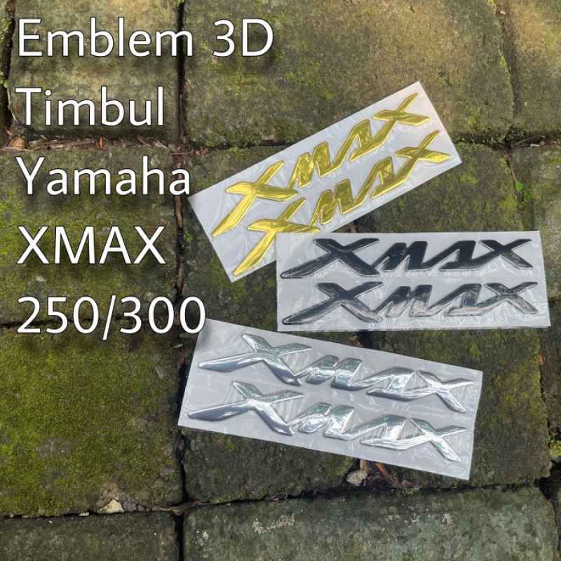 Promo emblem 3D yamaha xmax decal sticker timbul motor timbul xmax 250 ...