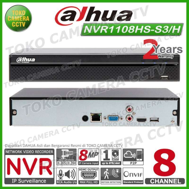 Jual NVR DAHUA 8 CHANNEL NVR1108HS-S3/H NVR 8CH IP CAMERA di Seller ...