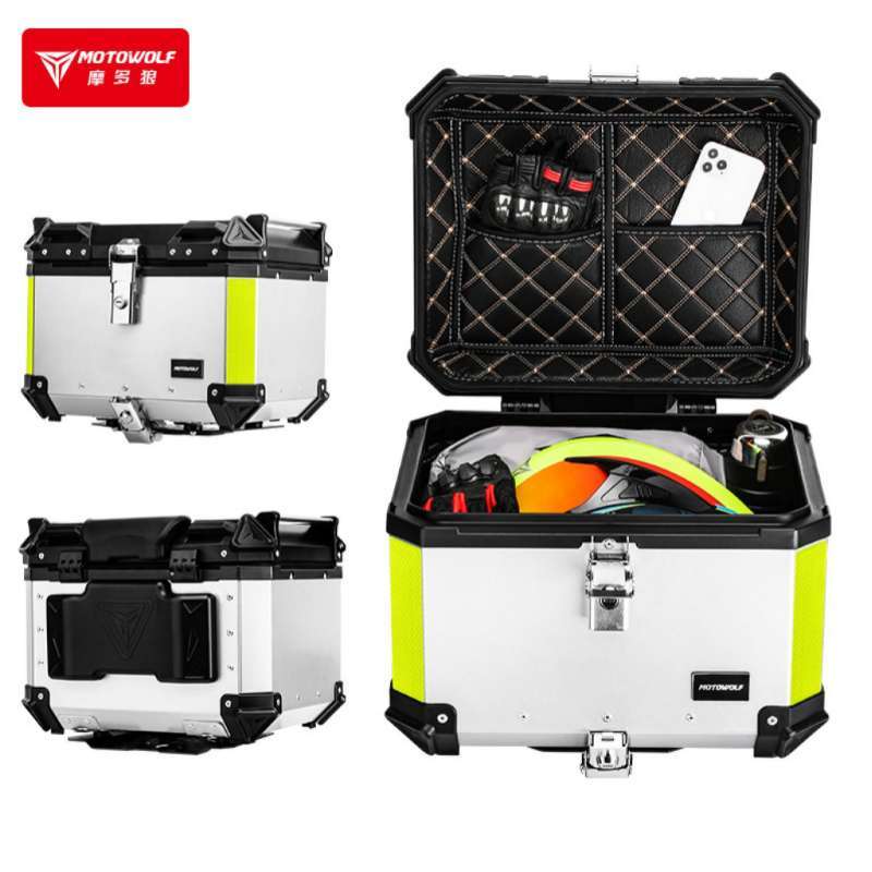 Promo Motowolf Top Box Motor Touring Box Pannier Motor Alumunium Alloy ...