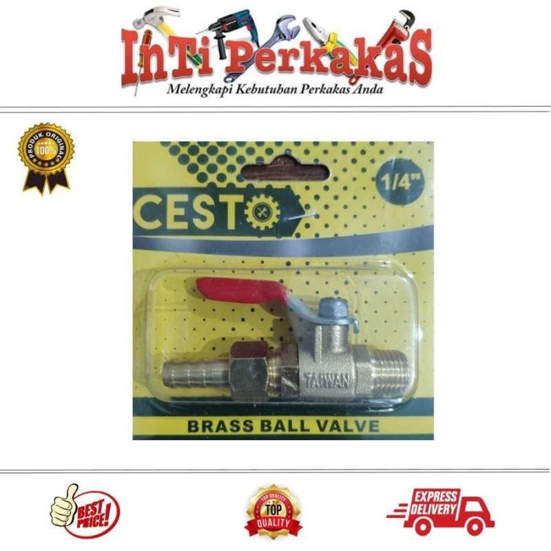 Jual Kran angin 1/4 Inch Cesto / Kran kompresor / kran angin Kuningan ...