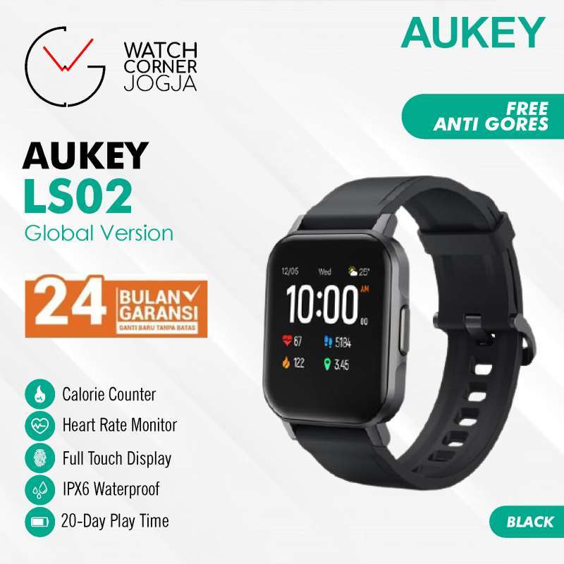 Jual Aukey Smartwatch LS02 ORIGINAL TFT Screen Fitness Watch GLOBAL ...