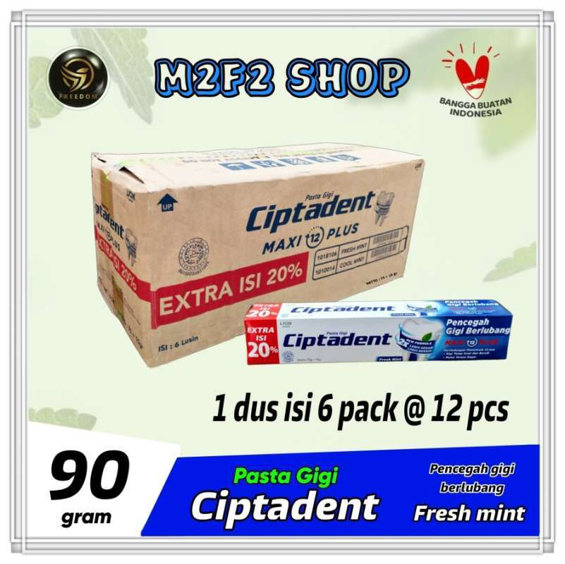 Promo Pasta Gigi Ciptadent Maxi 12 Plus Fresh Mint - 90 gr (Kemasan ...