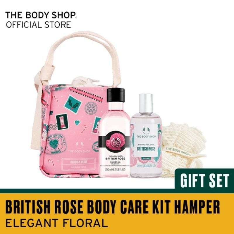 Jual The Body Shop Gift Hamper Elegant Floral British Rose Body Care ...