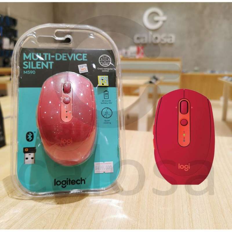Jual Mouse Logitech Wireless Silent Multi Device M590 RED di Seller ...