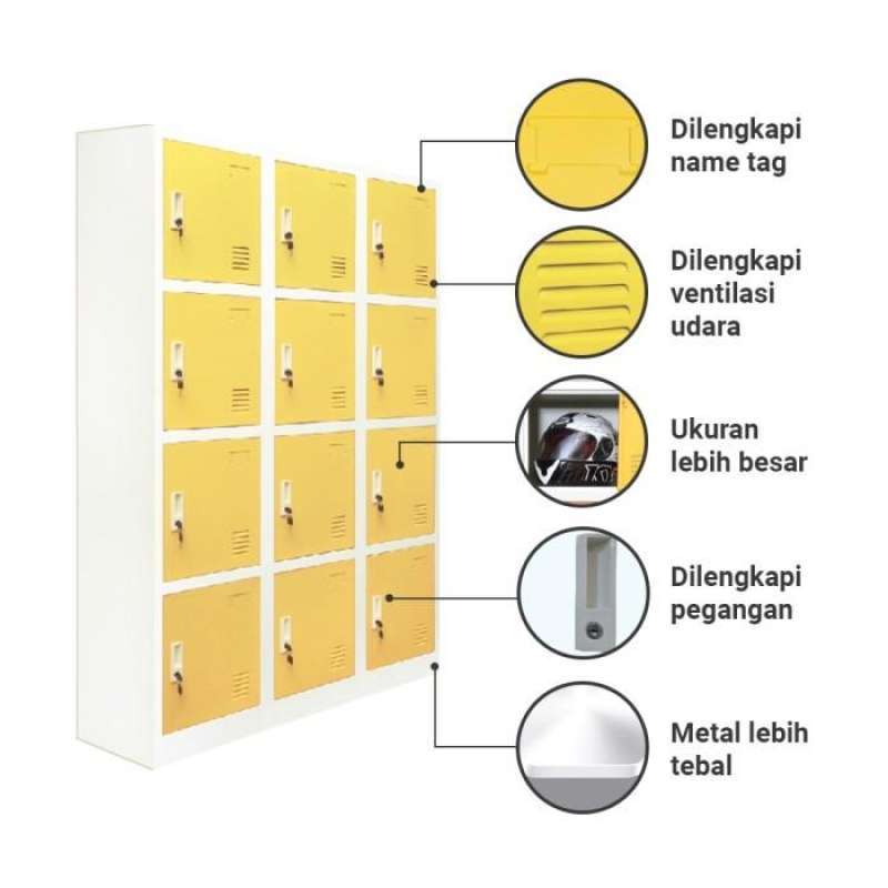 Jual Informa - Informa Loker 12 Pintu - Putih/kuning Di Seller ...
