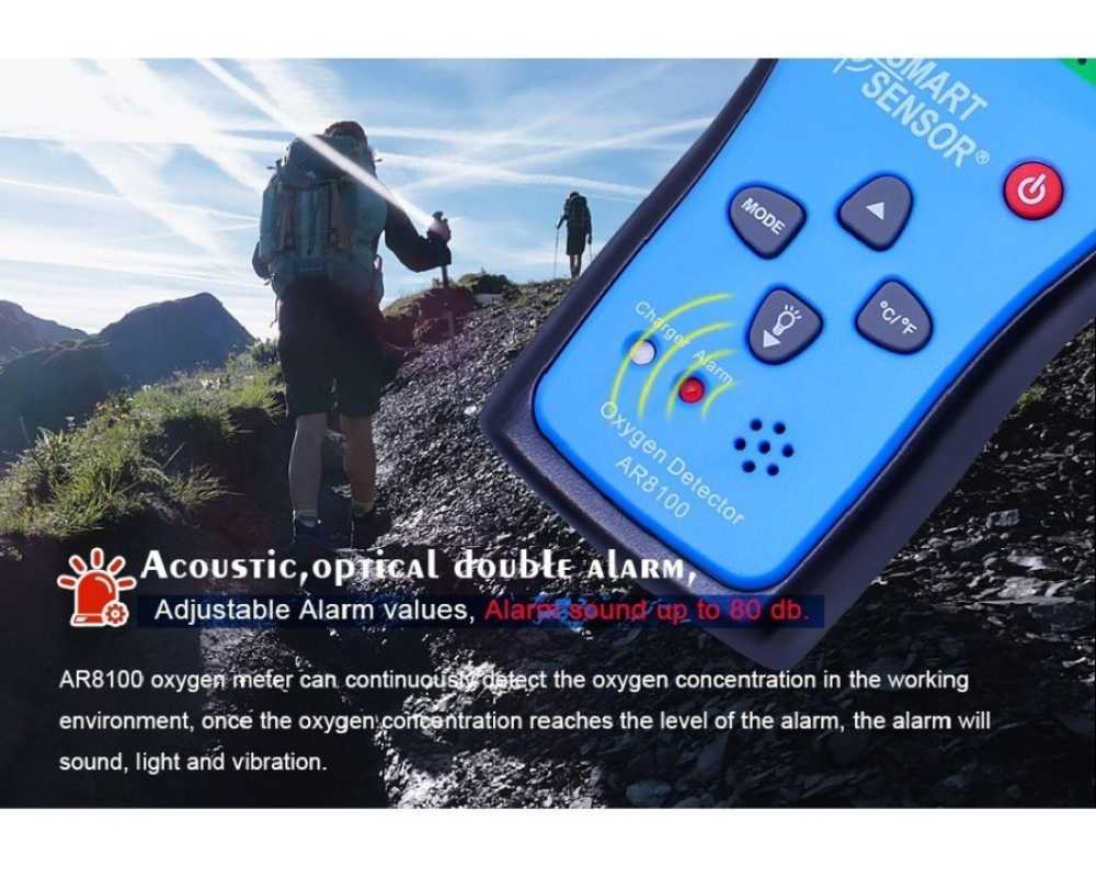 Jual Oksigen Detector Smart Sensor Ar8100 Handheld O2 Oxygen Meter
