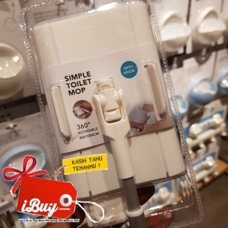 Jual Miniso Simple Toilet Mop Tongkat Kain Alat Pel 360 Rotatable With ...