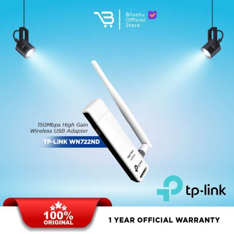 Promo TP-LINK TL-WN722N 150Mbps High Gain Wireless USB Adapter - White ...