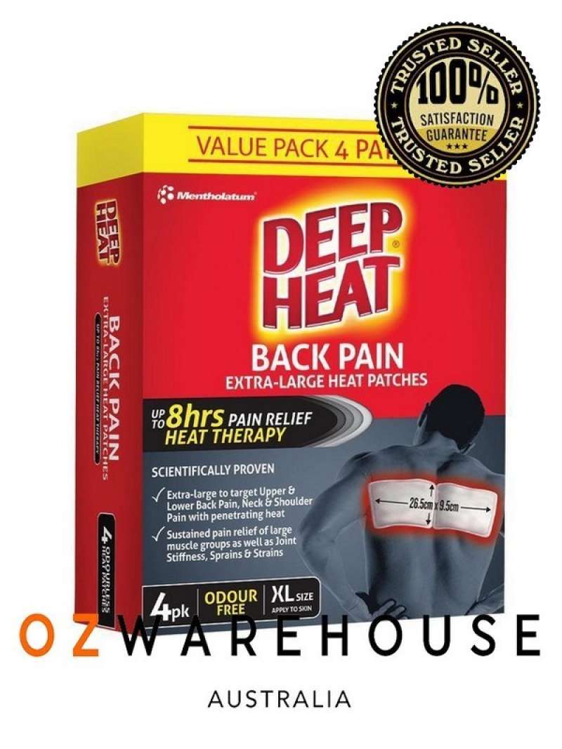 Jual Deep Heat Obat Nyeri Otot Extra Large Back Patches 4 Pack ...