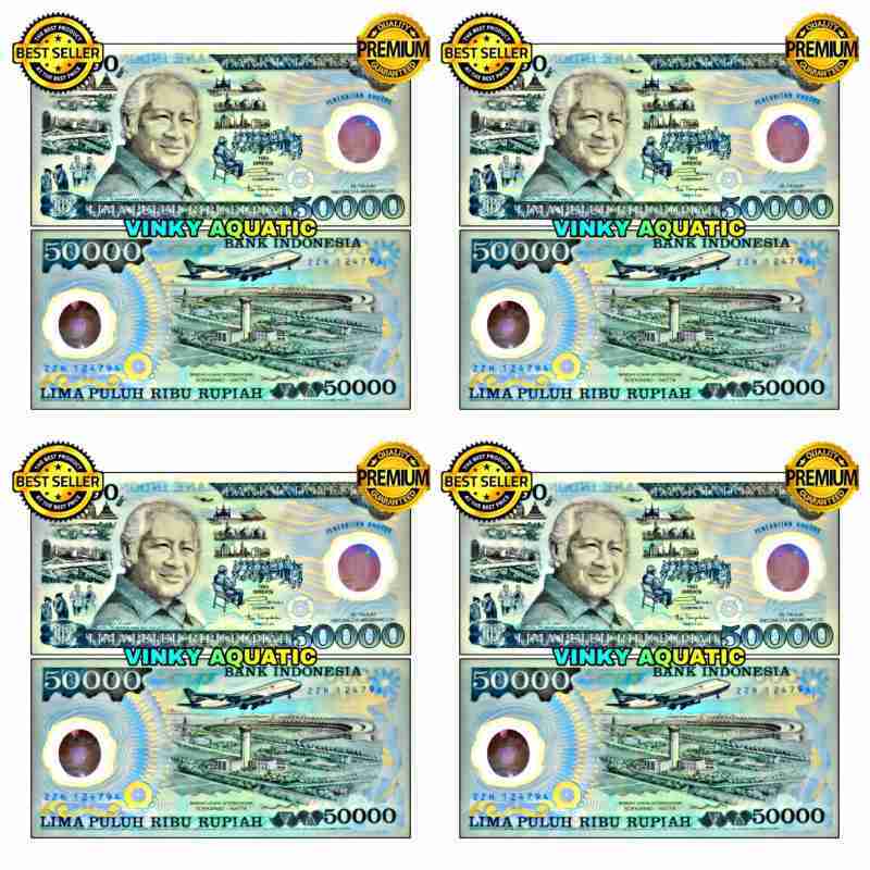 Jual UANG KERTAS KUNO 50000 RUPIAH SOEHARTO POLYMER GOOD QUALITY - UANG ...