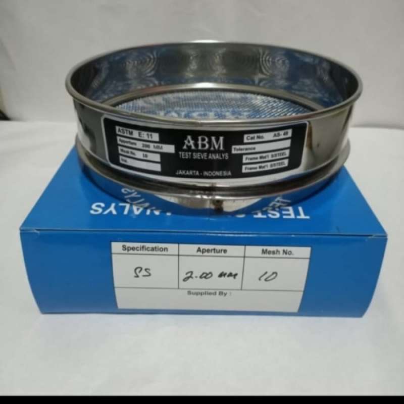 Jual Test Sieve Ayakan Mesh 10 Diameter 20 Cm( Abm) Di Seller Alkesmu ...