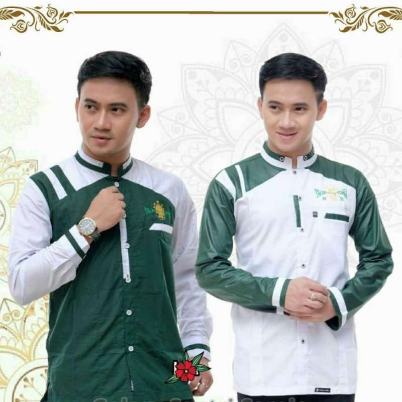 Jual Baju Koko Kombinasi Kemko NU Kemeja Hadroh Baju Muslim Seragam ...