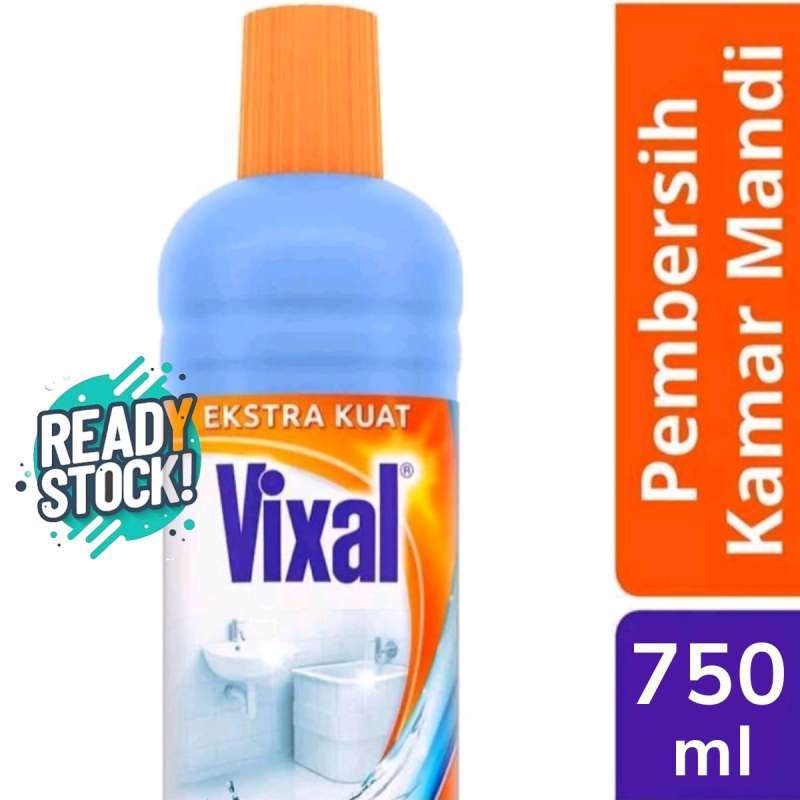 Jual VIXAL Pembersih Porselen Kamar Mandi & Kerak Toilet Extra Kuat Antibakteri [750 mL] Kemasan ...