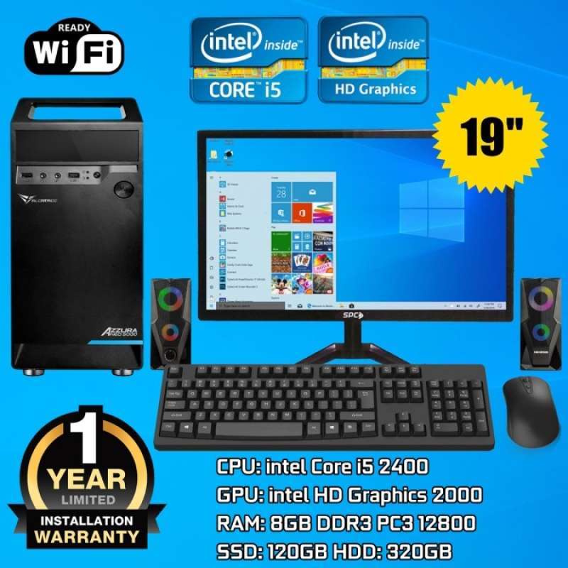 Promo PC RAKITAN FULL SET | Intel Core i5 2400 | RAM 8GB | Monitor 19 ...
