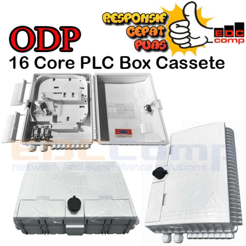 Promo Fiber Optic ODP 16 Core PLC Box Cassete Splitter Double Lock ...