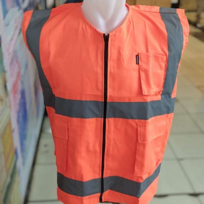Promo Rompi safety bahan drill warna orange / rompi proyek bahan drill ... Promo Rompi safety bahan drill warna orange / rompi proyek bahan drill ...