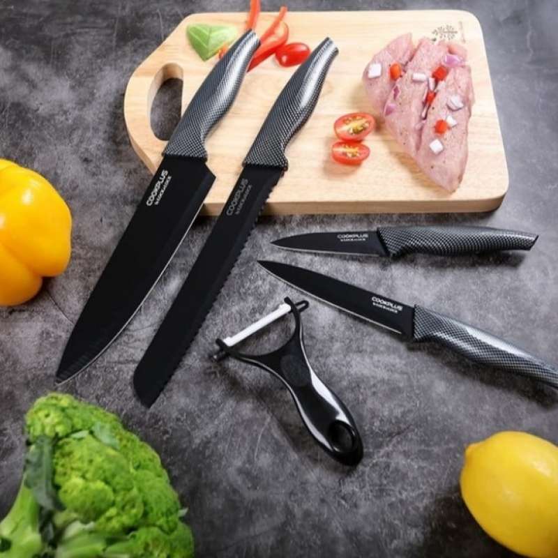 Jual Locknlock Exclusive Cookplus Knife 5p Set Black Di Seller Dapuraku ...