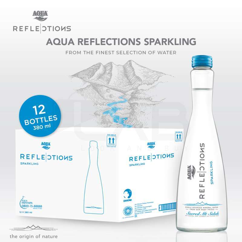 Jual Aqua Reflections SPARKLING Air Mineral [380 mL/ 12 Botol] di Seller Look and Buy Shop ...