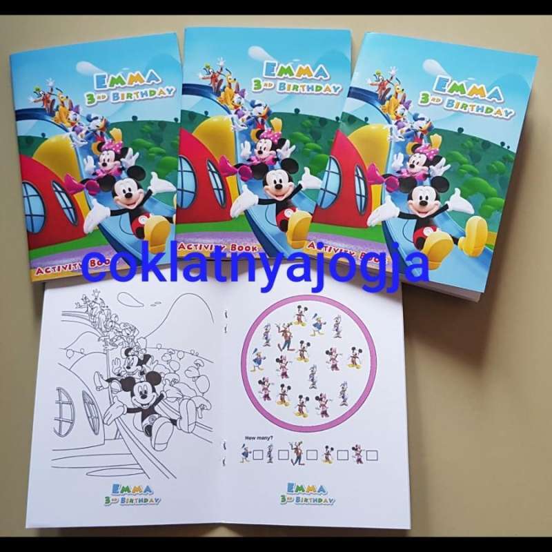 Jual Souvenir Activity Book Tema Mickey mouse Clubhouse di Seller ...