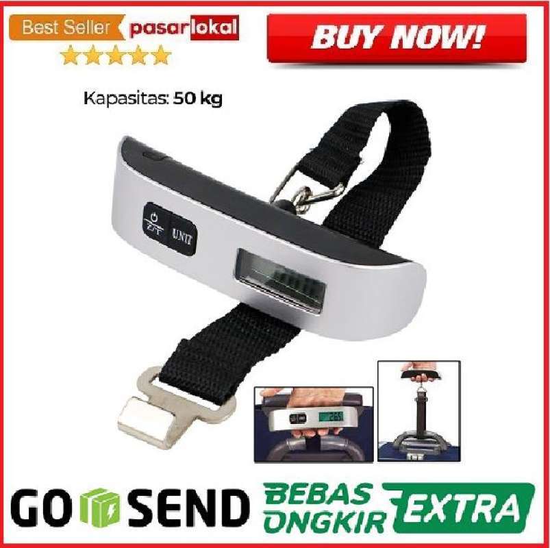 Jual Timbangan Koper Digital 50 kg Akurasi 10 g Black di Seller ...