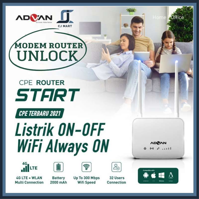 Promo Advan Cpe Modem Router Modem 4g Wifi Unlock All Operator / Advan ...