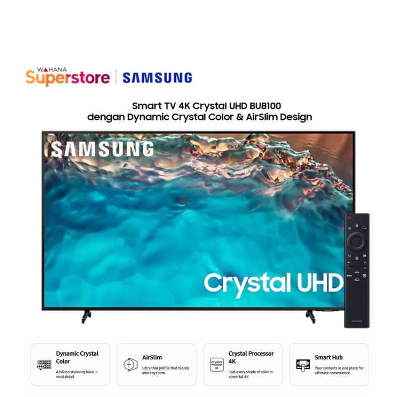 Promo Samsung Crystal UHD 4K LED Smart TV (2022) 70 - 70BU8100 Diskon 7 ...