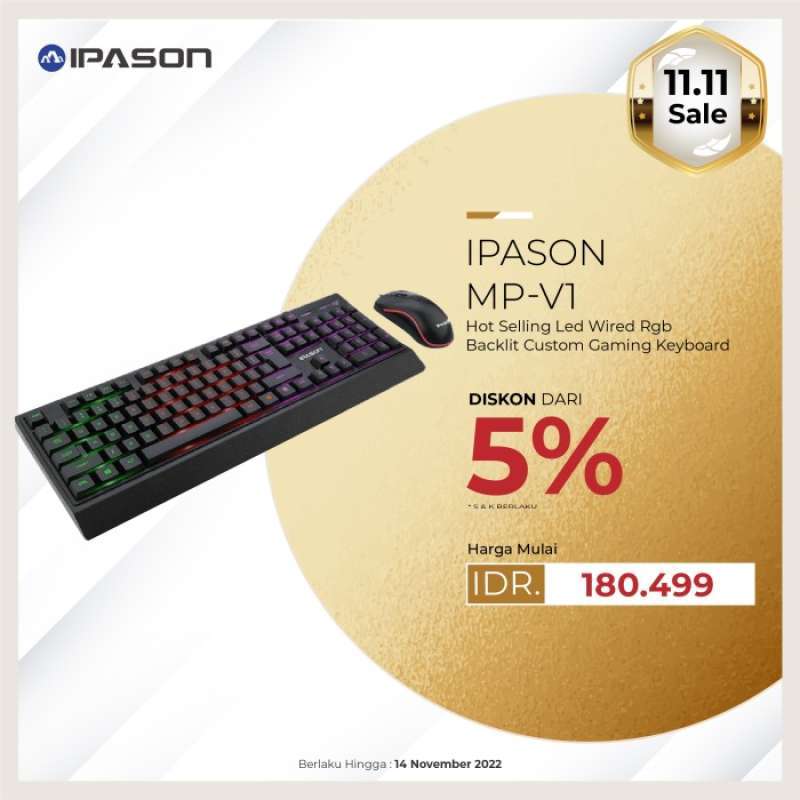 Promo Ipason Mp-v1 Hot Selling Led Wired Rgb Backlit Custom Gaming ...