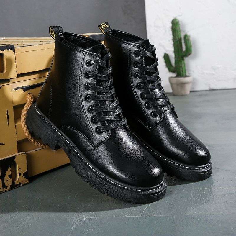 Promo Sepatu Bot Martin Sepatu Kulit Pria Permukaan Cerah Sedang Tinggi ...