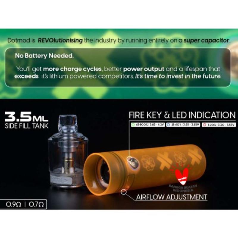 Jual Dotstick Revo 35W 700mAh Pod Kit Authentic by DotMod / Dot Stick ...