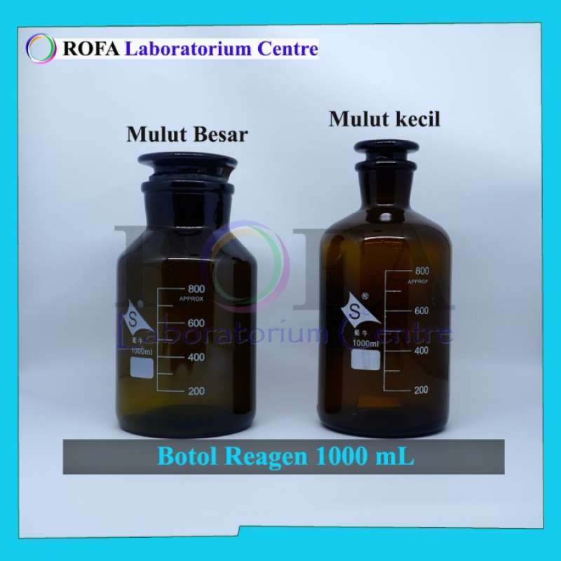 Jual Botol Reagen Kaca Amber / Botol Larutan Cairan Bahan Kimia 1000 mL di Seller Sunbrink ...