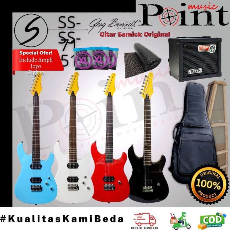 Jual Gitar Listrik Atau Gitar Elektrik Samick Ss-71 Bl Original Full ...