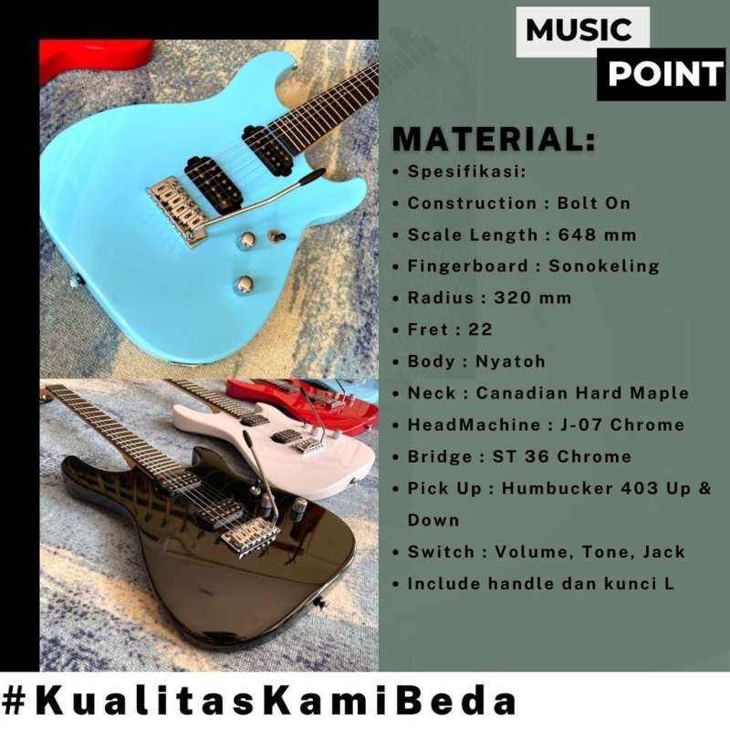 Jual Gitar Listrik Atau Gitar Elektrik Samick Ss-71 Bl Original Full ...