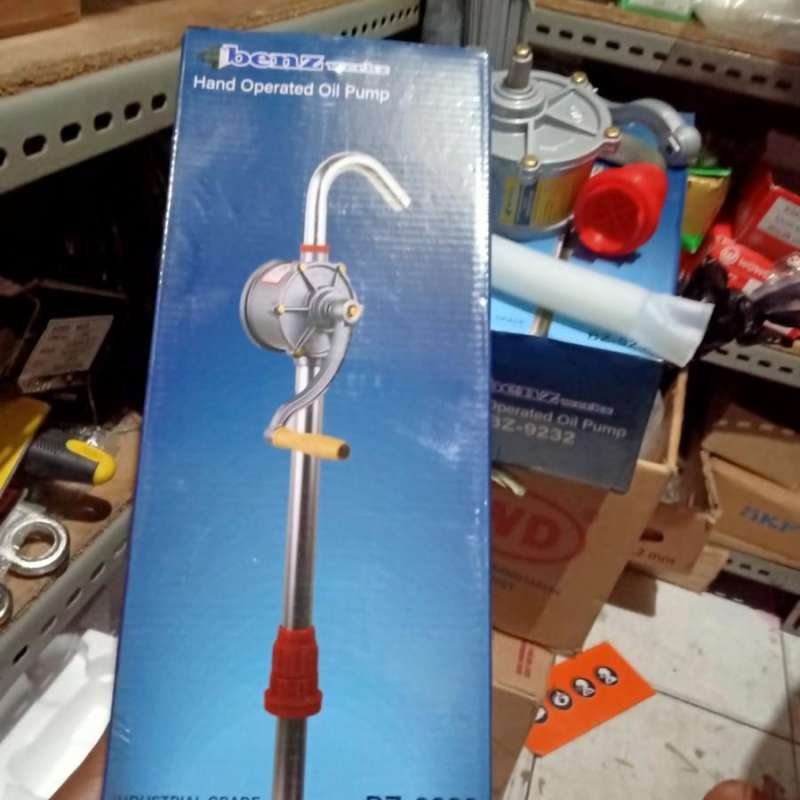 Jual pompa minyak oli drum alumunium putar# hand rotary oil pump di ...